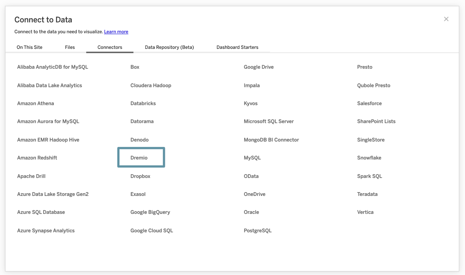 Tableau and Dremio Introduce Native Connector | Blog