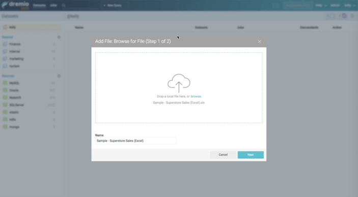 Uploading Local Datasets into Dremio | Dremio