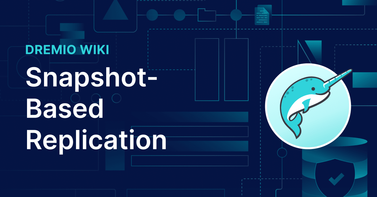 Snapshot Based Replication Dremio