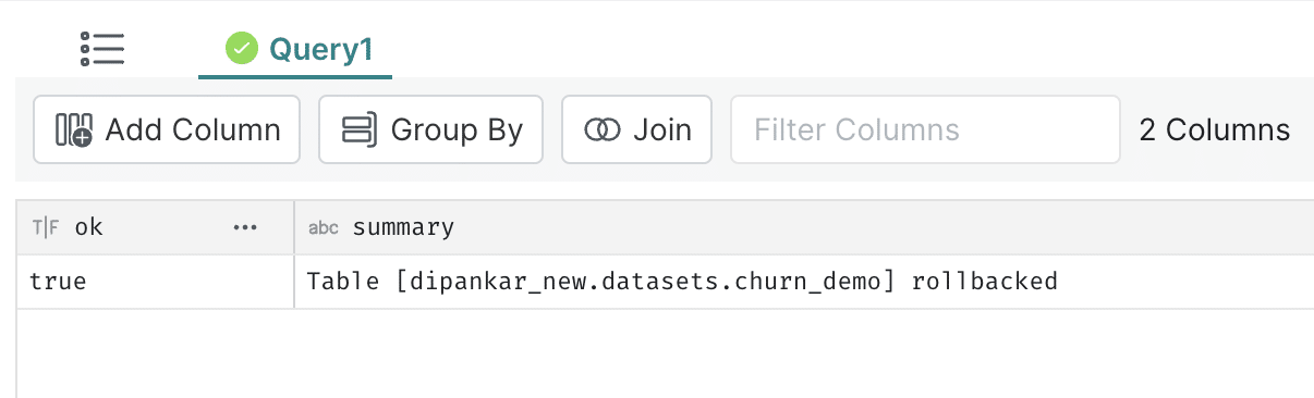 Dealing with Data Incidents Using the Rollback Feature