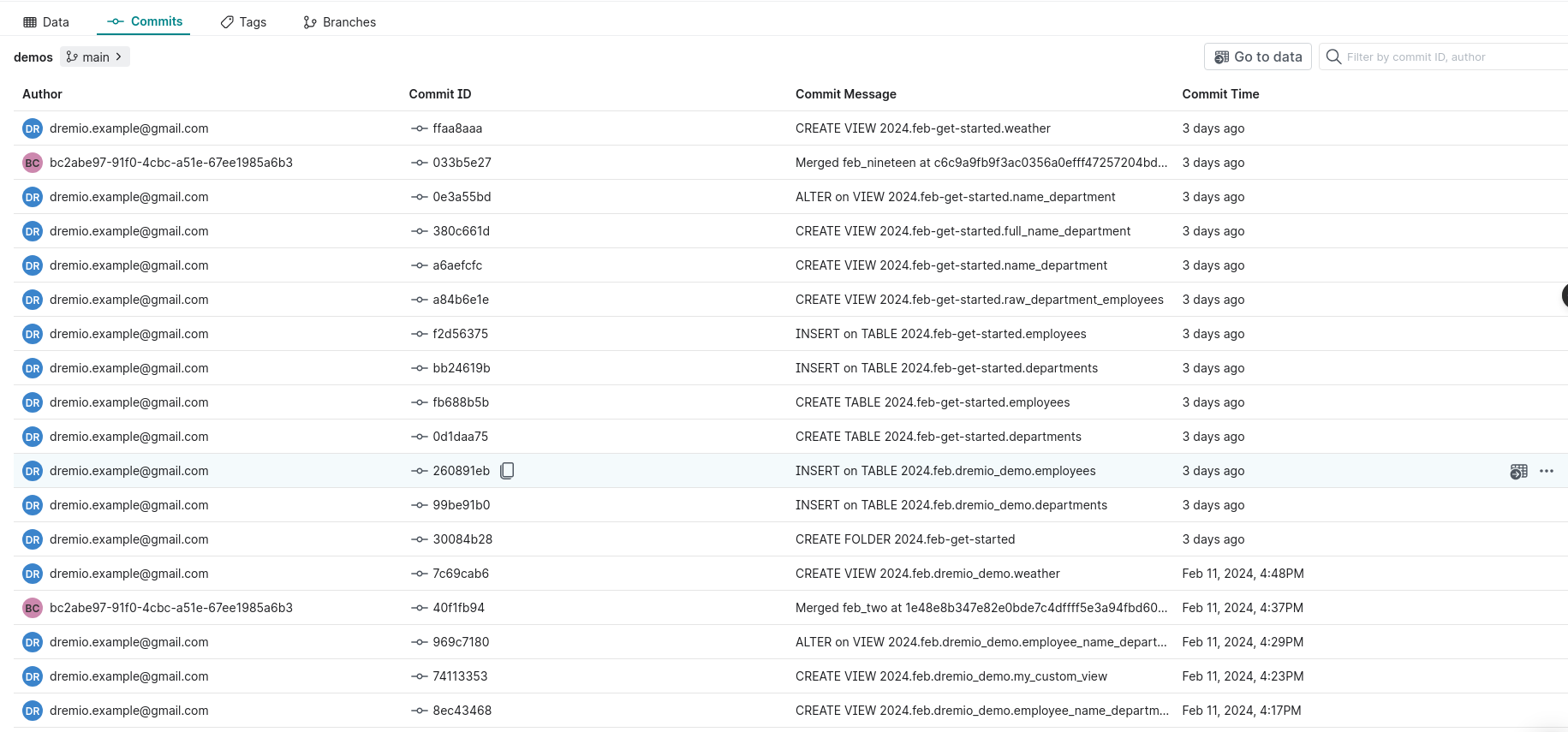 Git for Data: Managing with Dremio & Arctic