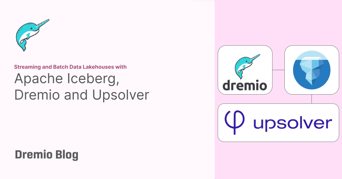 Streaming and Batch Data Lakehouses with Apache Iceberg, Dremio and Upsolver | Dremio