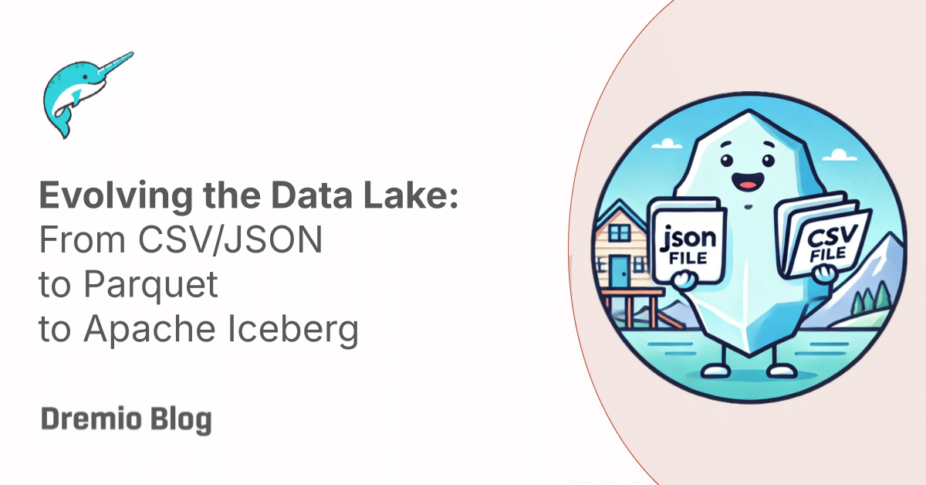 Evolving the Data Lake: From CSV/JSON to Parquet to Apache Iceberg | Dremio