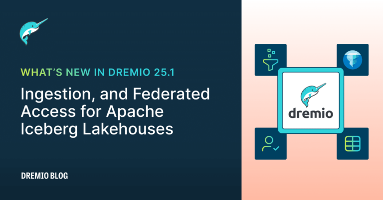 What’s New in Dremio 25.1: Improved Performance, Data Ingestion, and Federated Access for Apache ...