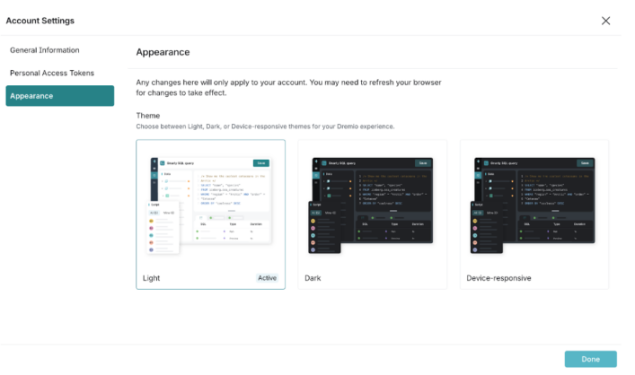 Dremio Now Has Dark Mode | Dremio