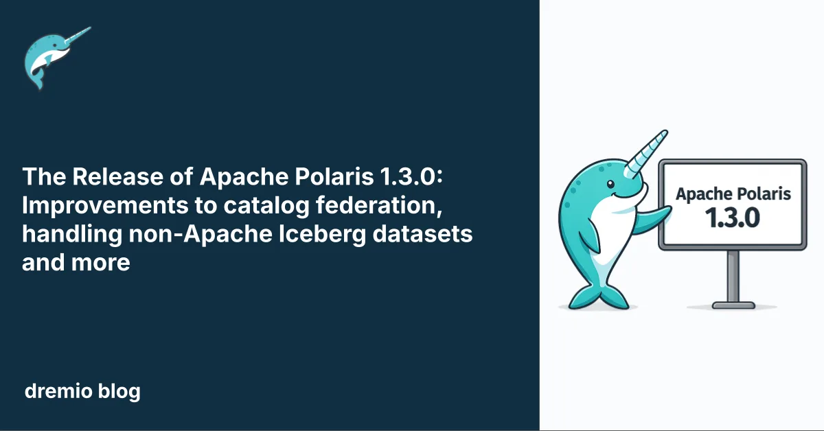 The Release of Apache Polaris 1.3.0 (Incubating): Improvements to catalog federation, handling ...